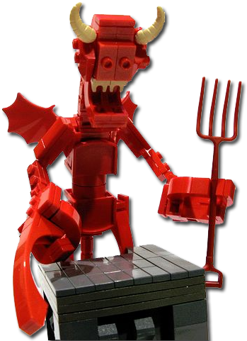 Lego-devil - Satan (371x497), Png Download