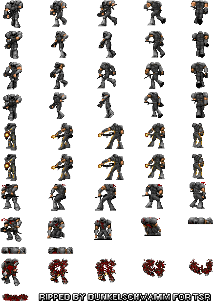 Download Mini-gun Zombie - Zombie Sprite Sheet Png | Transparent PNG ...
