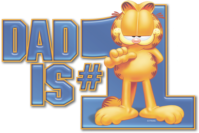 Garfield Dad Is Number One Men's Slim Fit T-shirt - Garfield Dad Is ...