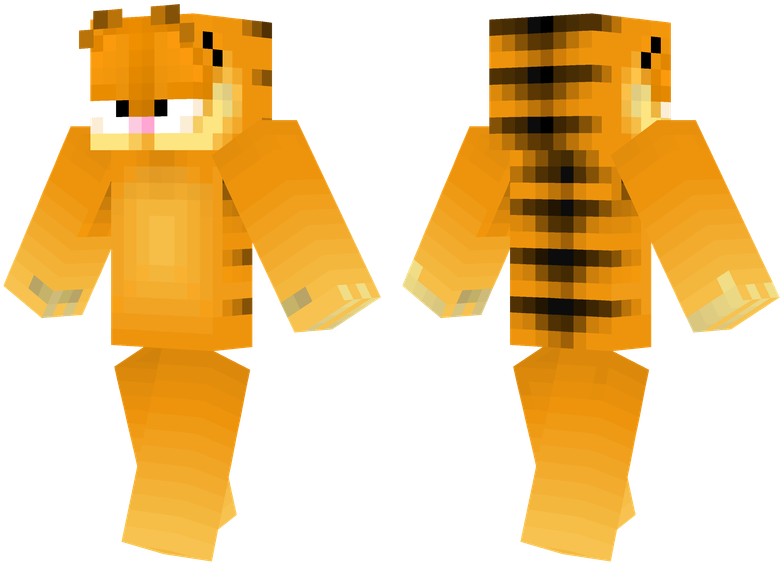 Garfield - Minecraft Skins With Scarf (804x576), Png Download