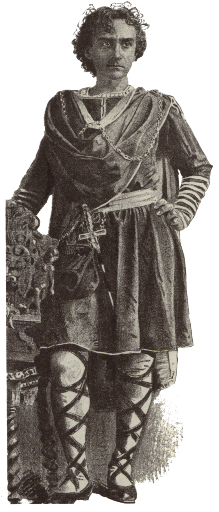 Edwin Booth Hamlet 1870 - Edwin Booth Hamlet (726x1674), Png Download