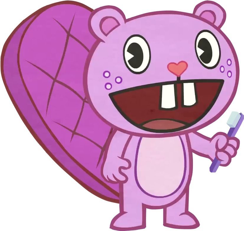 Toothy - Happy Tree Friends Nutty (831x829), Png Download