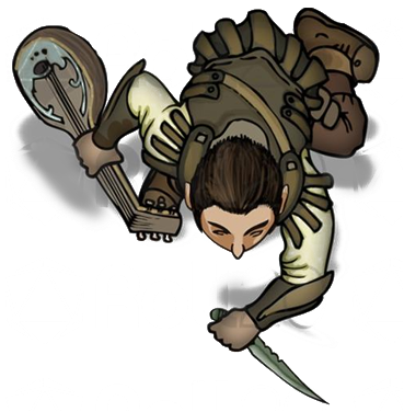 Bard - Halfling Roll20 Token Bard (400x398), Png Download
