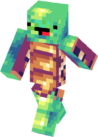 Derpy Turtle Skin - Minecraft Turtle Skin Png (317x453), Png Download