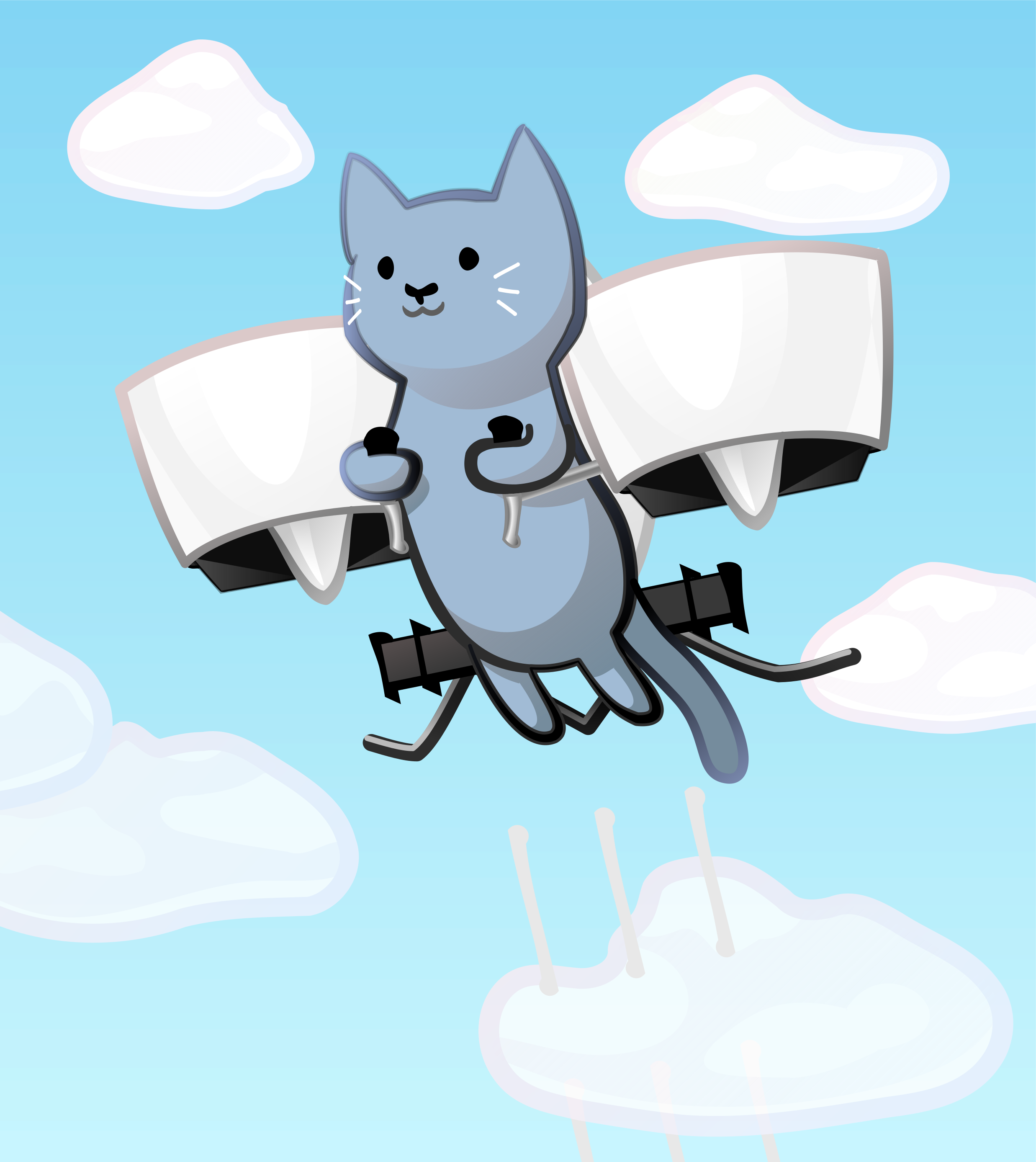 Download Meowtin Jetpack - Jetpack Cat Drawing | Transparent PNG Download | SeekPNG