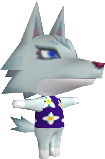 Download Zip Archive - Animal Crossing Wolf Model (750x650), Png Download