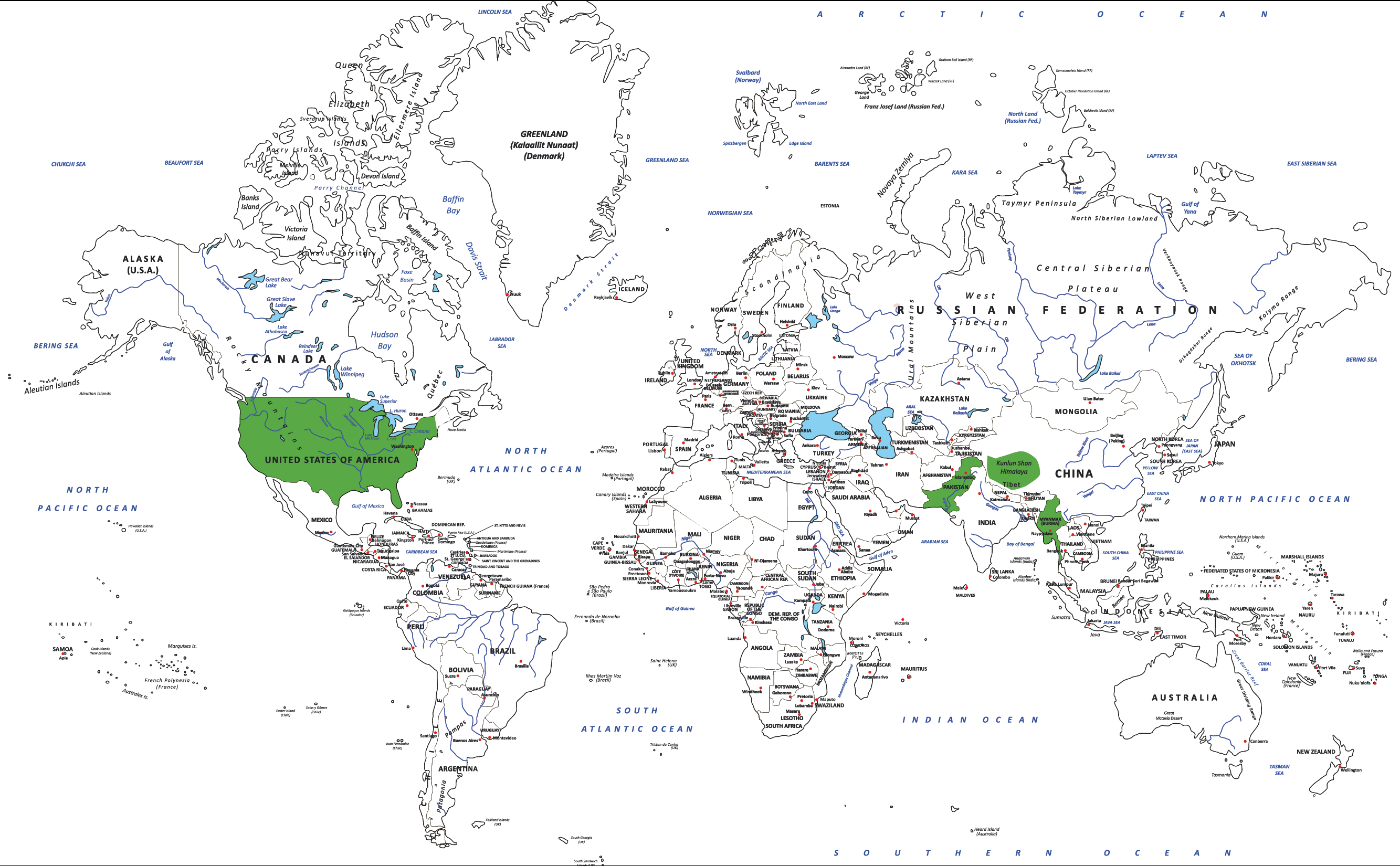 Origins - World Map (2667x1650), Png Download
