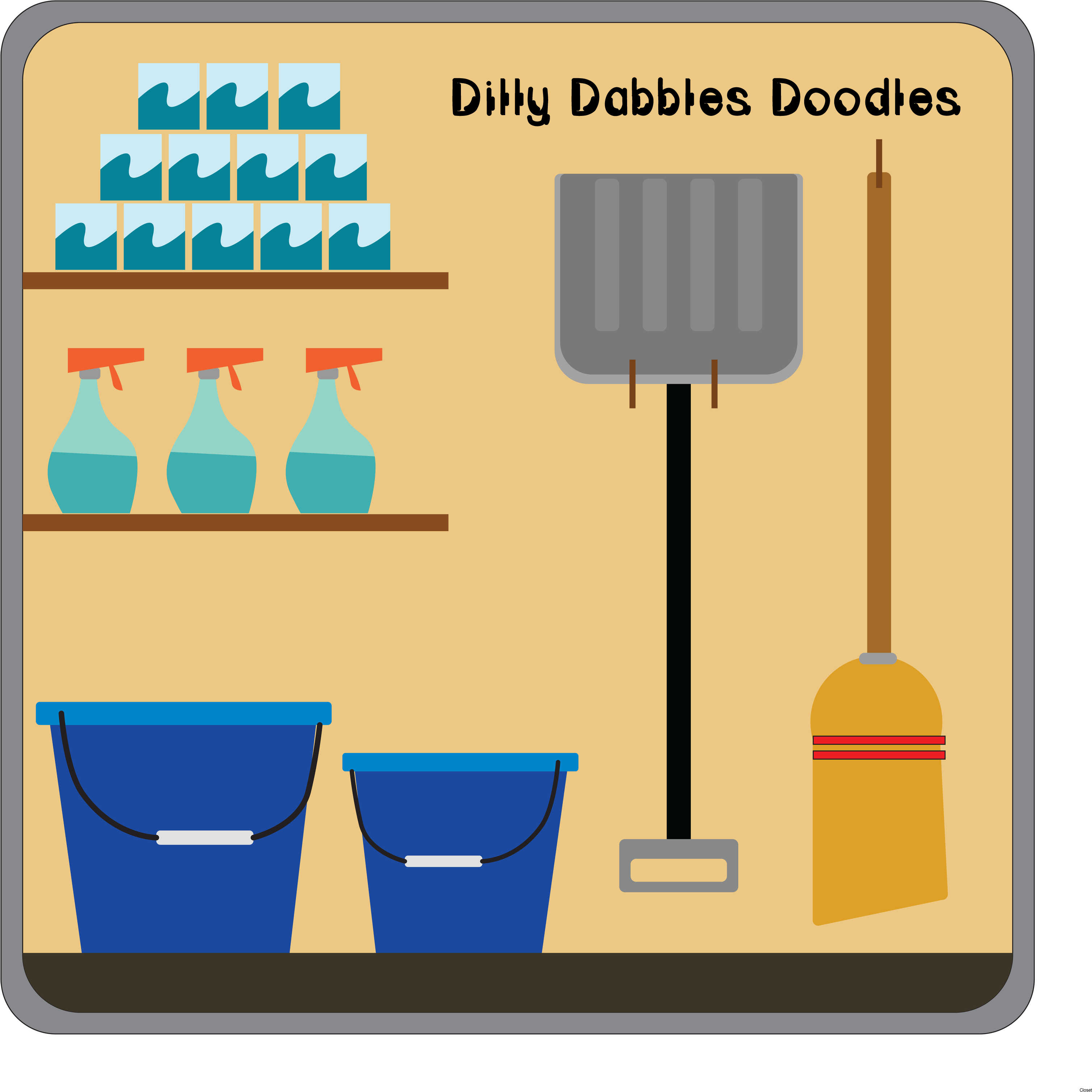 Closet Clipart - Janitor Closet Clipart (3192x3192), Png Download