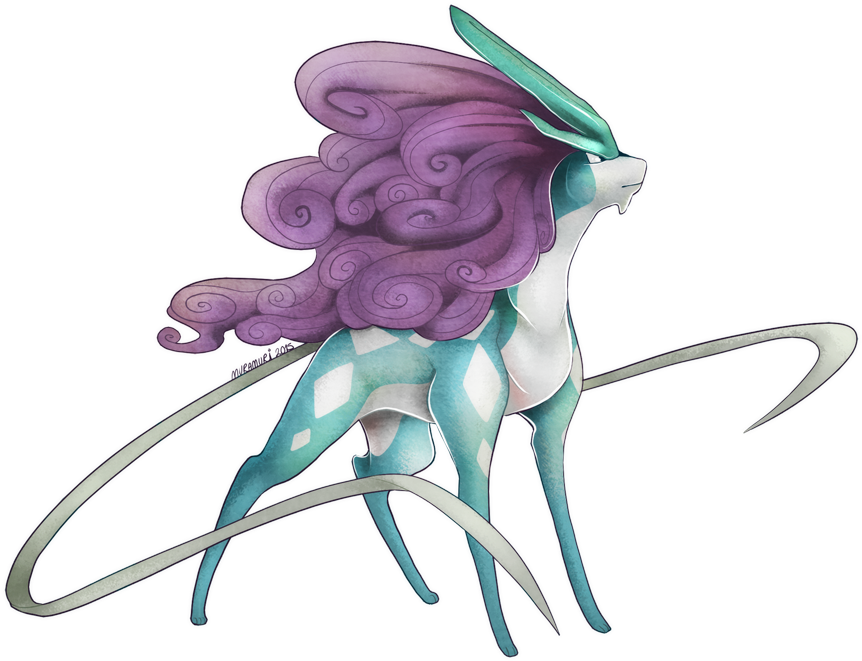 Suicune - Suicune Transparent (900x686), Png Download