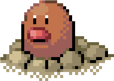 Diglett - Pixel Art Pokemon Diglett (440x400), Png Download