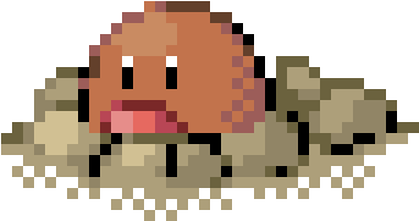 Diglett - Pixel Art (460x430), Png Download