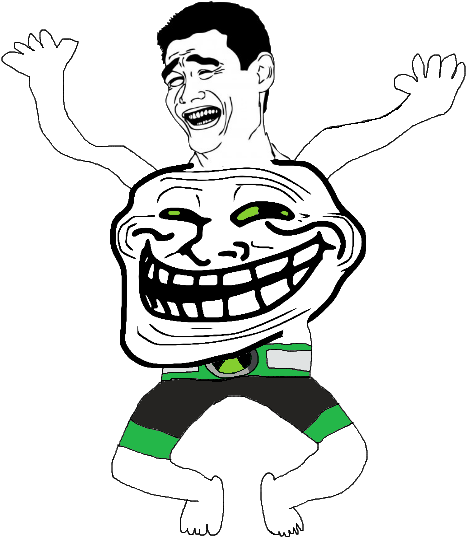 Meme Man - Troll Face (497x564), Png Download