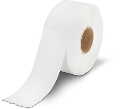 Stock Blank White - Roll White Labels Png (392x358), Png Download