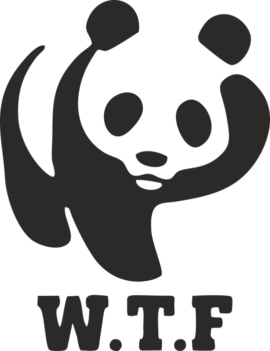 Drift Panda Wtf - Wwf Panda (539x700), Png Download