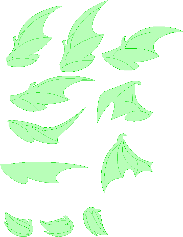 A Bat Wing2 - Mlp Base Bat Wings (740x993), Png Download