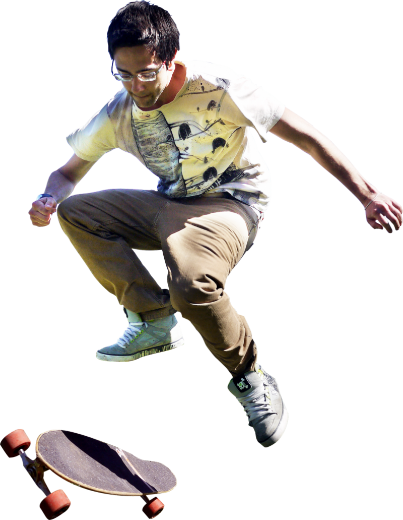 Skating Trick Png Image - Cutout People Skate (795x1024), Png Download