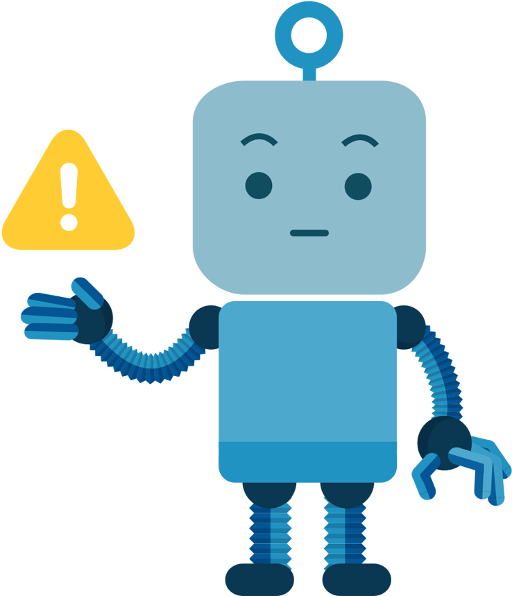 Caution Png - Robot (900x858), Png Download