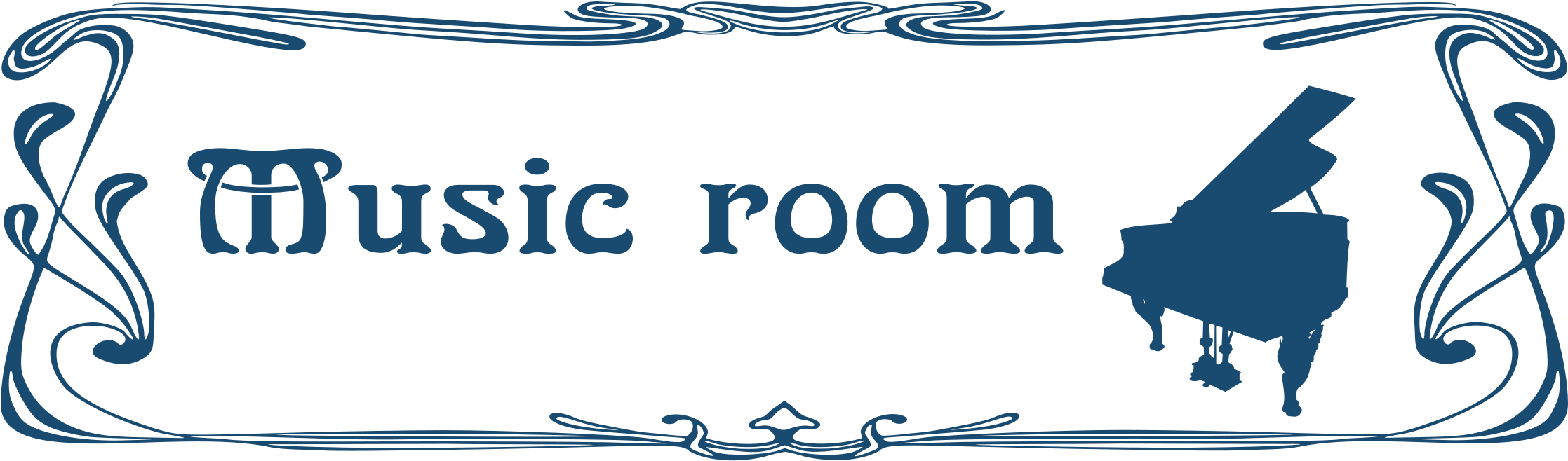 This Free Icons Png Design Of Music Room Door Sign (2400x860), Png Download