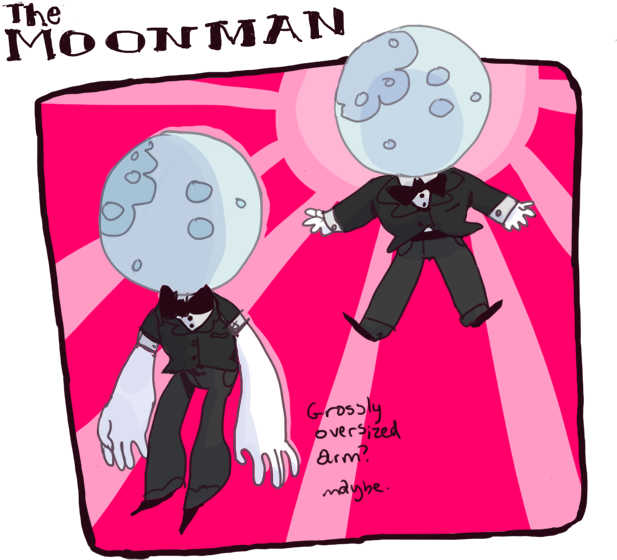 Moonman (676x623), Png Download