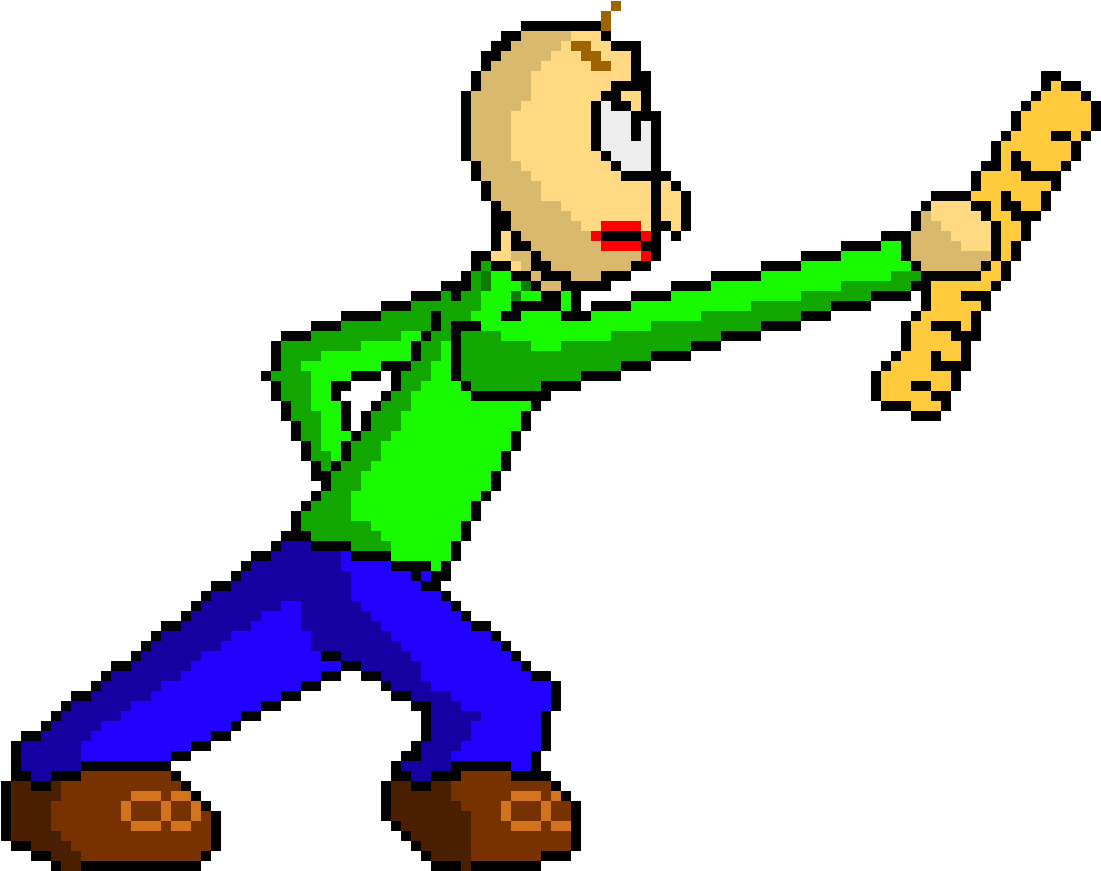 Download Baldi - Pixel Art | Transparent PNG Download | SeekPNG