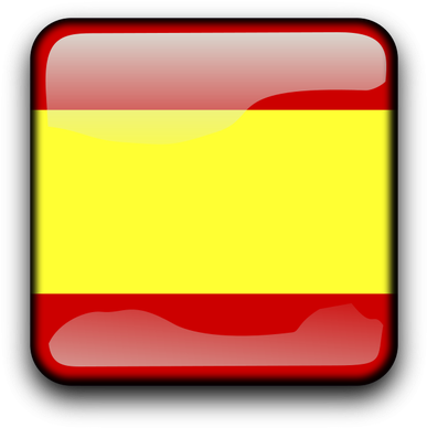 Glossy Vector Button With Spanish Flag Public Domain - Tesoro ...