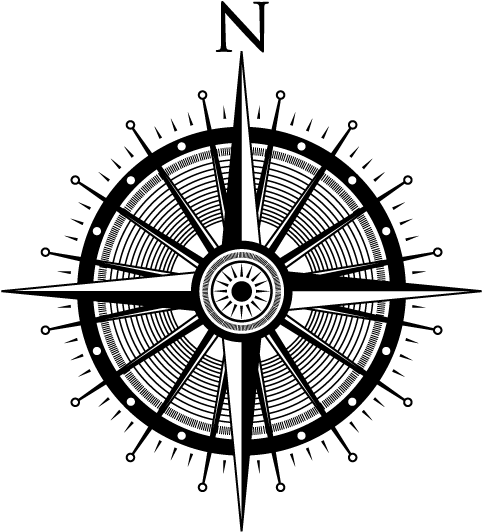Compass-rose - Fantasy Compass Rose Png (792x612), Png Download
