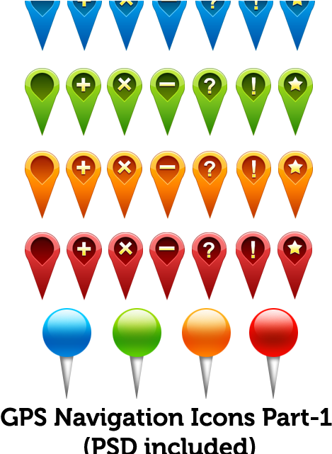 Download Gps Navigation Icons Part-1 - Map Icons | Transparent PNG ...