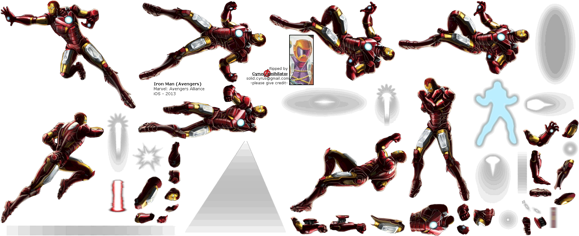 Click To View Full Size - Iron Man Sprite Png (2018x826), Png Download