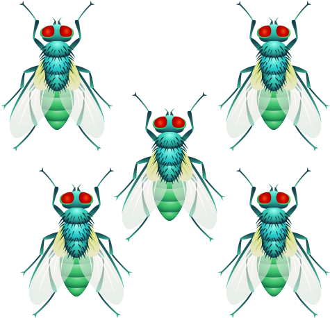 Clip Library Stock Insect Flight Clip Art A Group Of - Group Of Flies ...