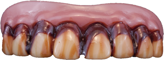 10096 Zombie - Teeth Zombie (600x265), Png Download