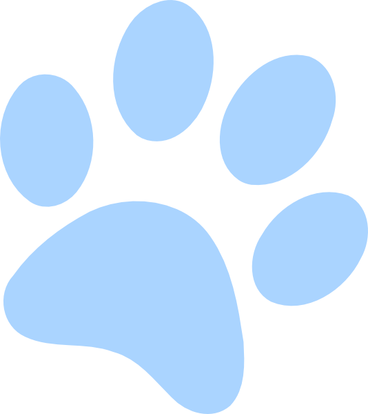 How To Set Use Blue Paw Print Svg Vector (534x600), Png Download