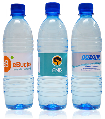 Personalised Bottled Water - Gozone Water (400x454), Png Download