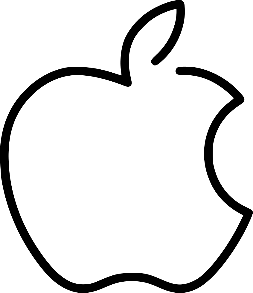 Apple Logo - - Line Art (846x980), Png Download