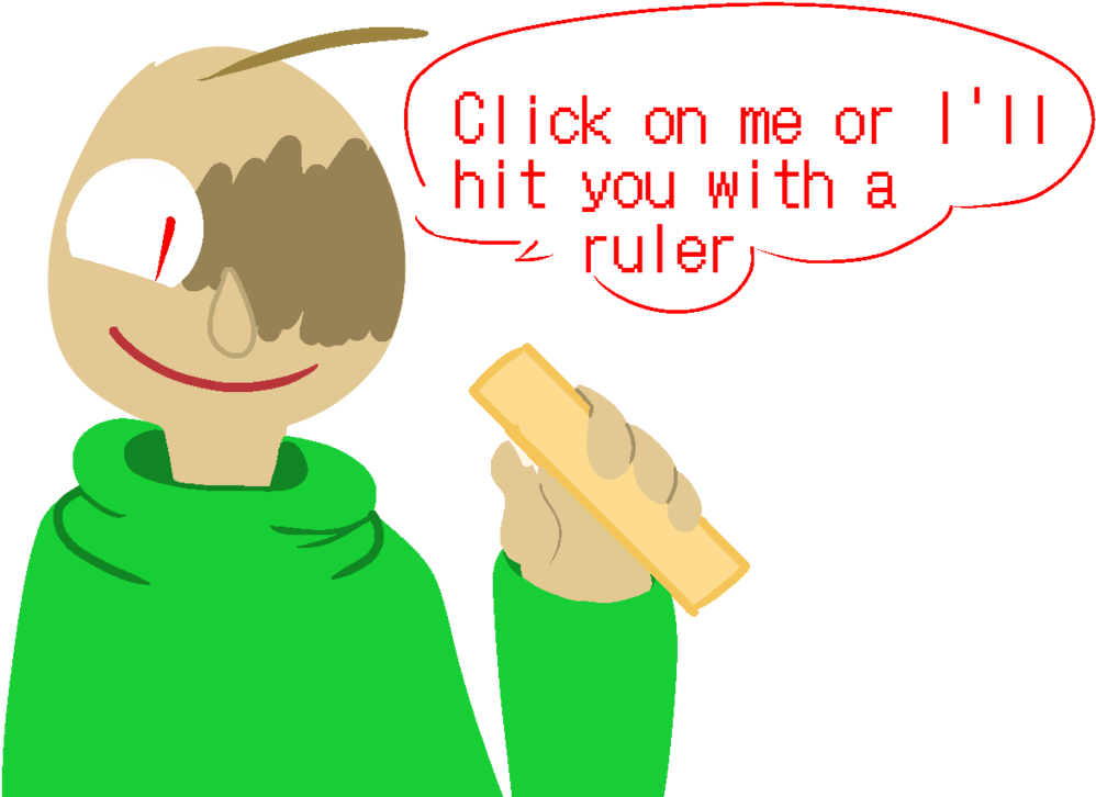 Baldi S Basics By - Baldi's Basics Baldi Ruler (1045x765), Png Download