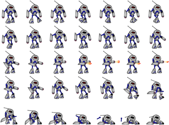 Sprite Sheet - Vector Sprite Sheet (568x418), Png Download