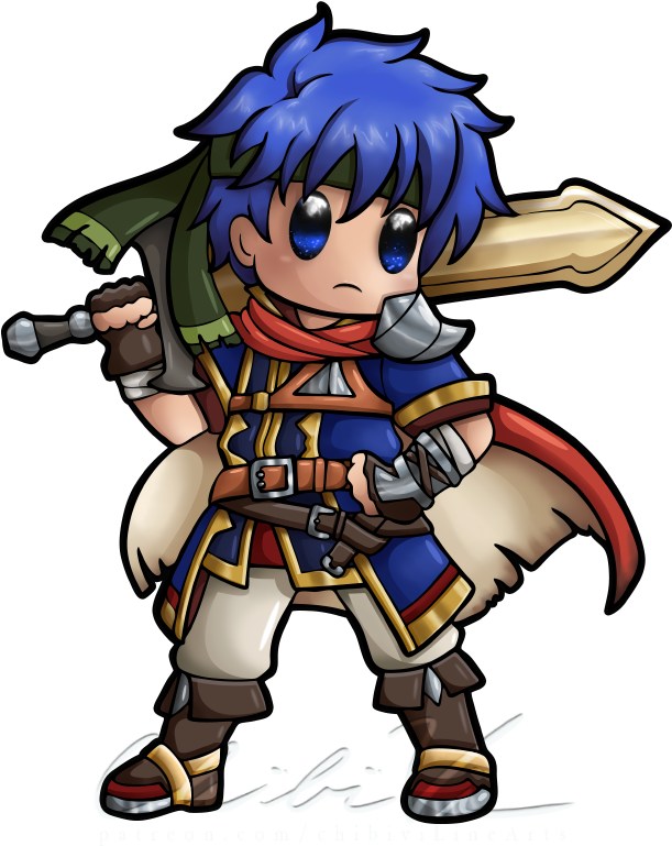 Ike Chibi By Chibivi-linearts - Ike Chibi (800x800), Png Download