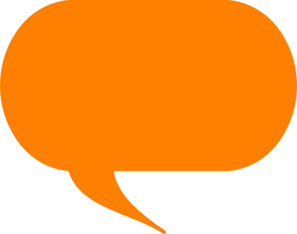 Orange Thought Bubble (600x473), Png Download