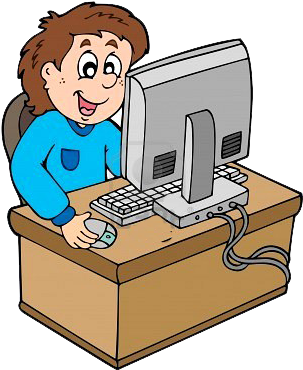 Download 7254737 Cartoon Boy Working With Computer Vector Illustration ...