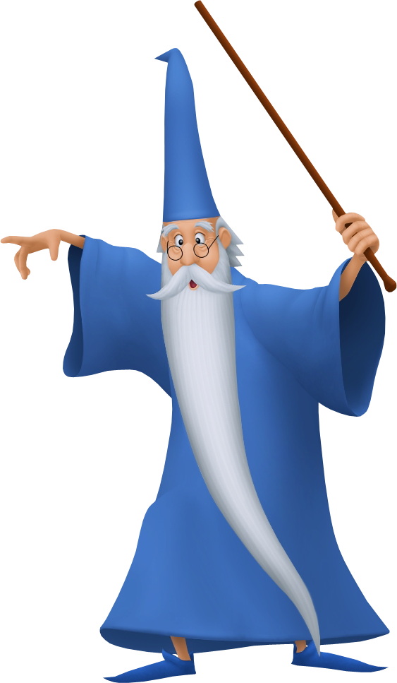 Merlin Khii - Merlin Kingdom Hearts (563x967), Png Download