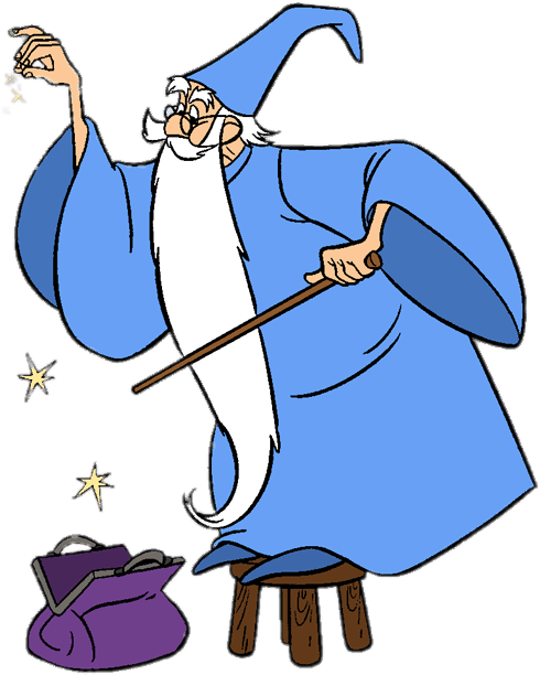Download Merlin Adding Some Magic To His Bag - Clip Art | Transparent ...