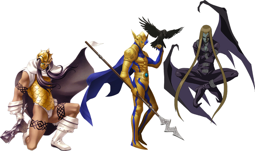 Odin, Thor And Loki ~vs~ Odin, Thor And Loki - Smt Odin (980x580), Png ...
