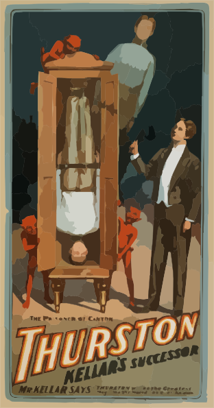 Magician Man Disappear Box Clipart Png For Web (312x595), Png Download