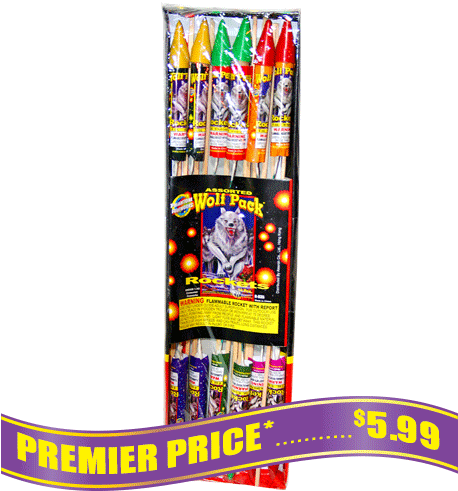 Assorted Wolf Pack Rockets - Phantom Fireworks Firecrackers (500x500 ...
