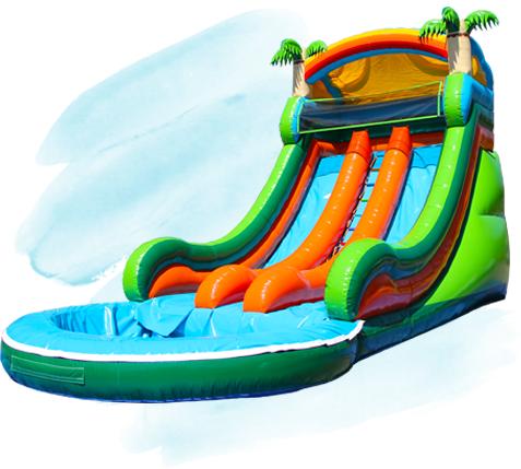 Download Water Slide Png - Palm Tree Inflatable Water Slide ...