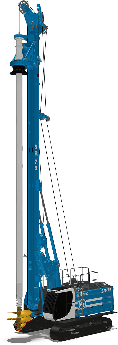 Low Head Room - Revit Bored Pile Rig (1061x1500), Png Download