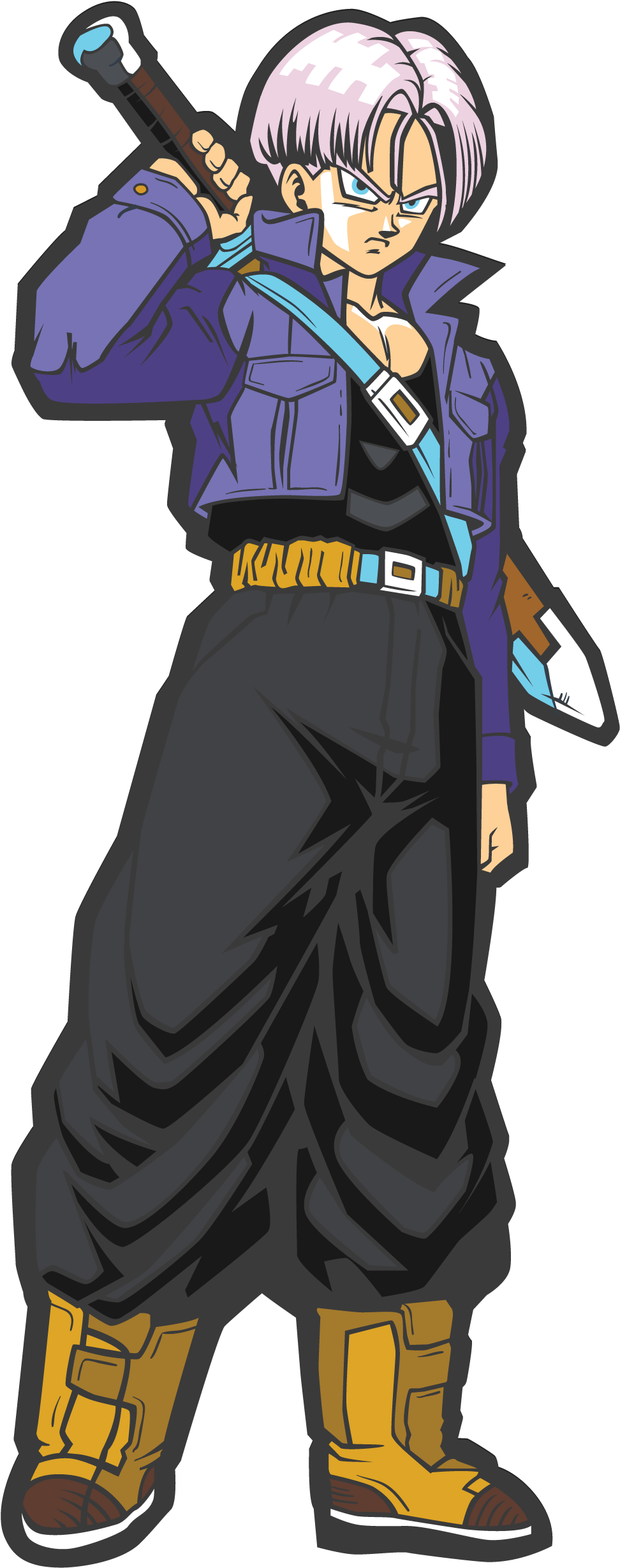 Trunks - Dragon Ball Z Figpin - Trunks (2000x3500), Png Download