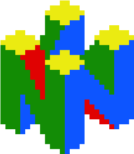 Nintendo - Nintendo 64 Pixel Art (400x350), Png Download