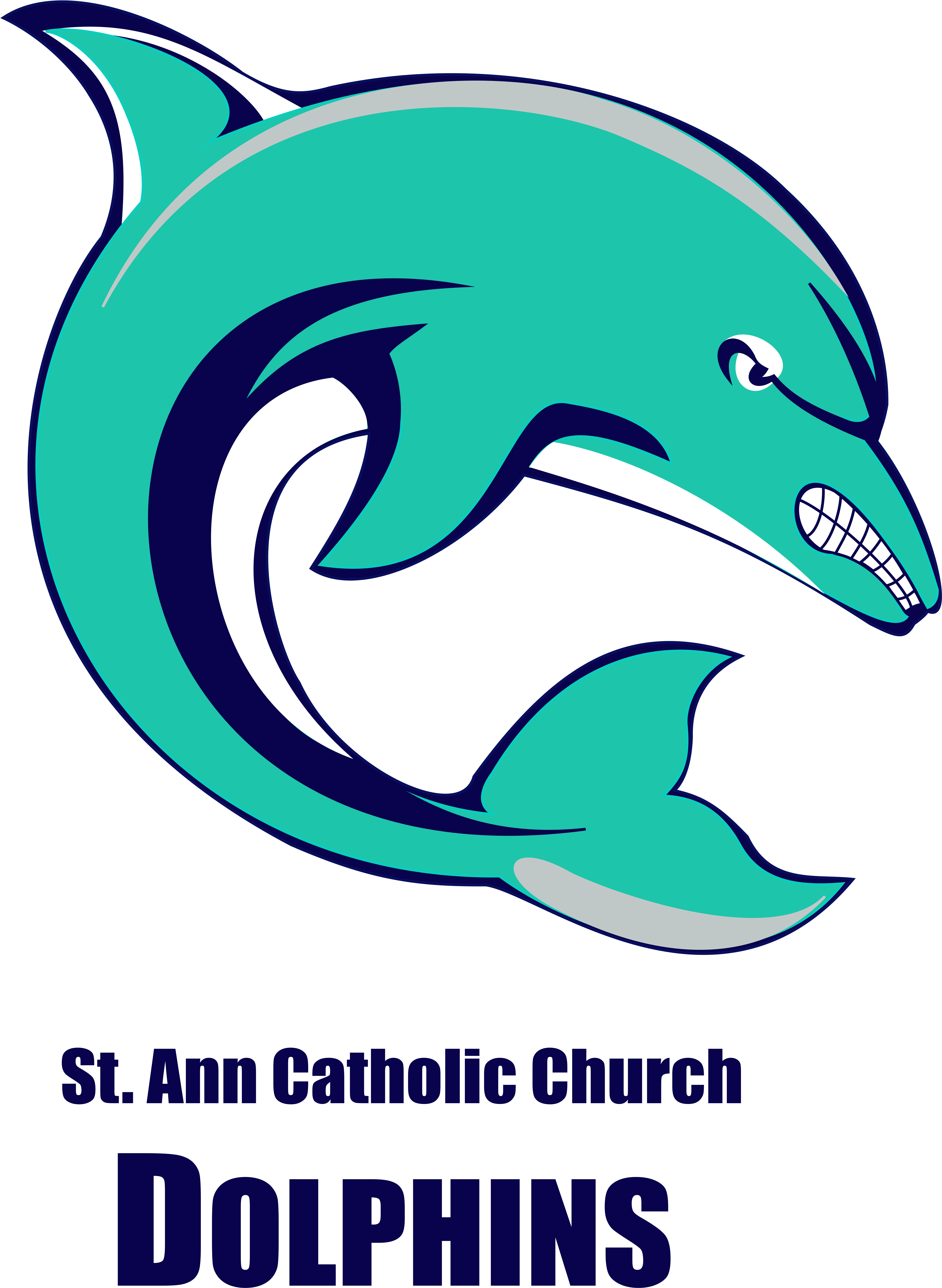 Dolphins Clipart Dolphin Mascot (5916x8833), Png Download