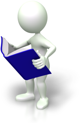 Reading - Learning Stick Figure (285x425), Png Download