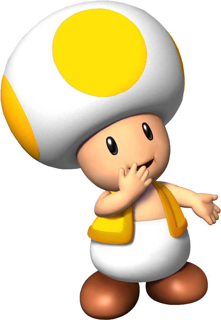 Download Source - - Mario Bros Yellow Toad | Transparent PNG Download ...